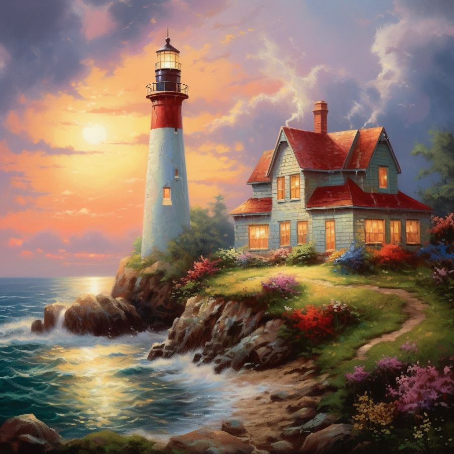Lighthouse Paint by Numbers Kits for Adults – Painting By Numbers Shop